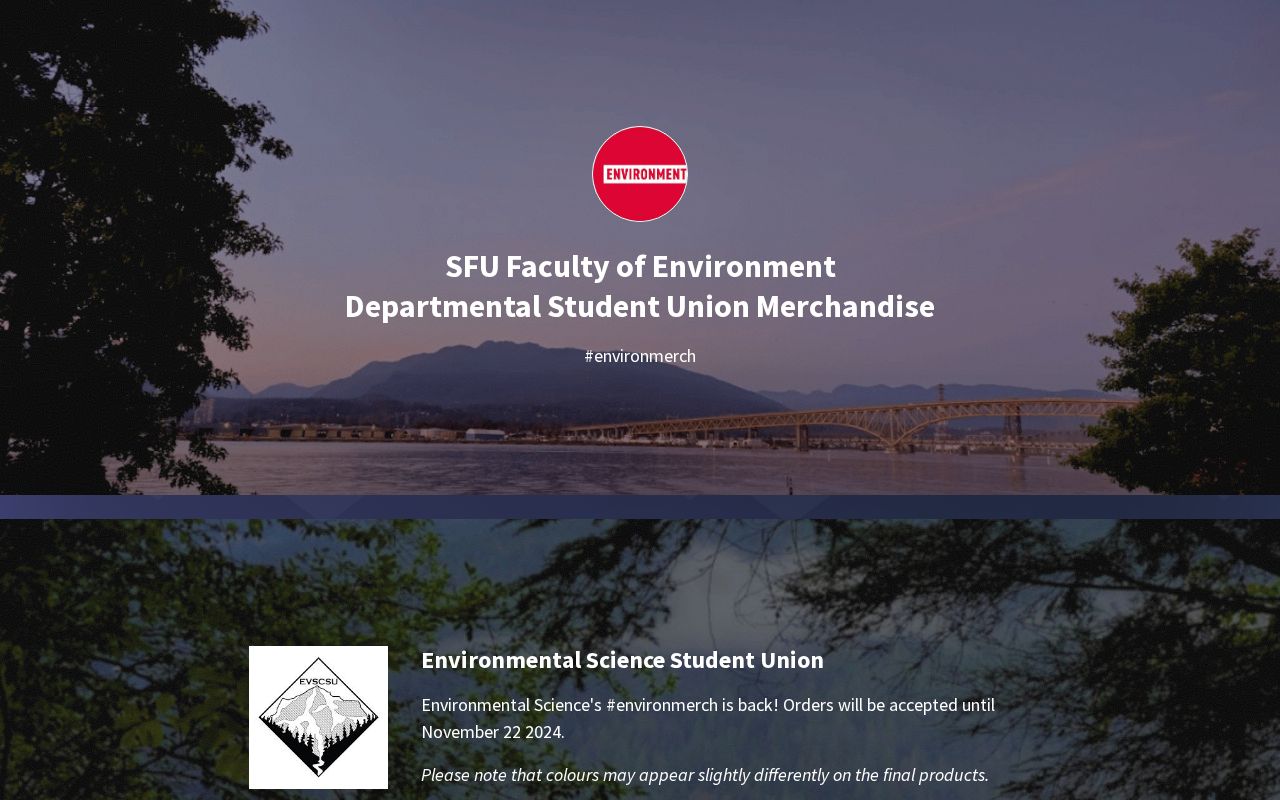 Faculty of Environment Departmental Student Union Merchandise